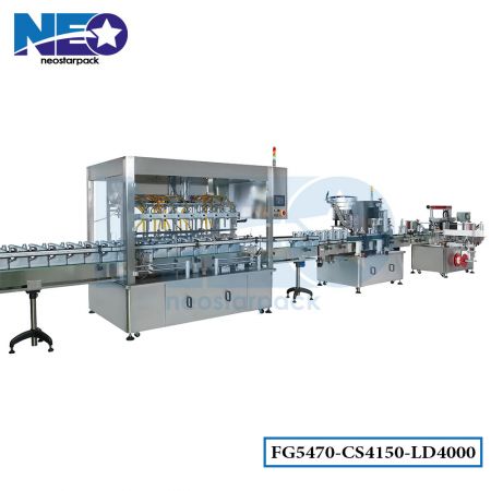 Automatic Small Bottles Filling Capping Labeling Line (Including Cap Placing Machine) - Tabletop ...